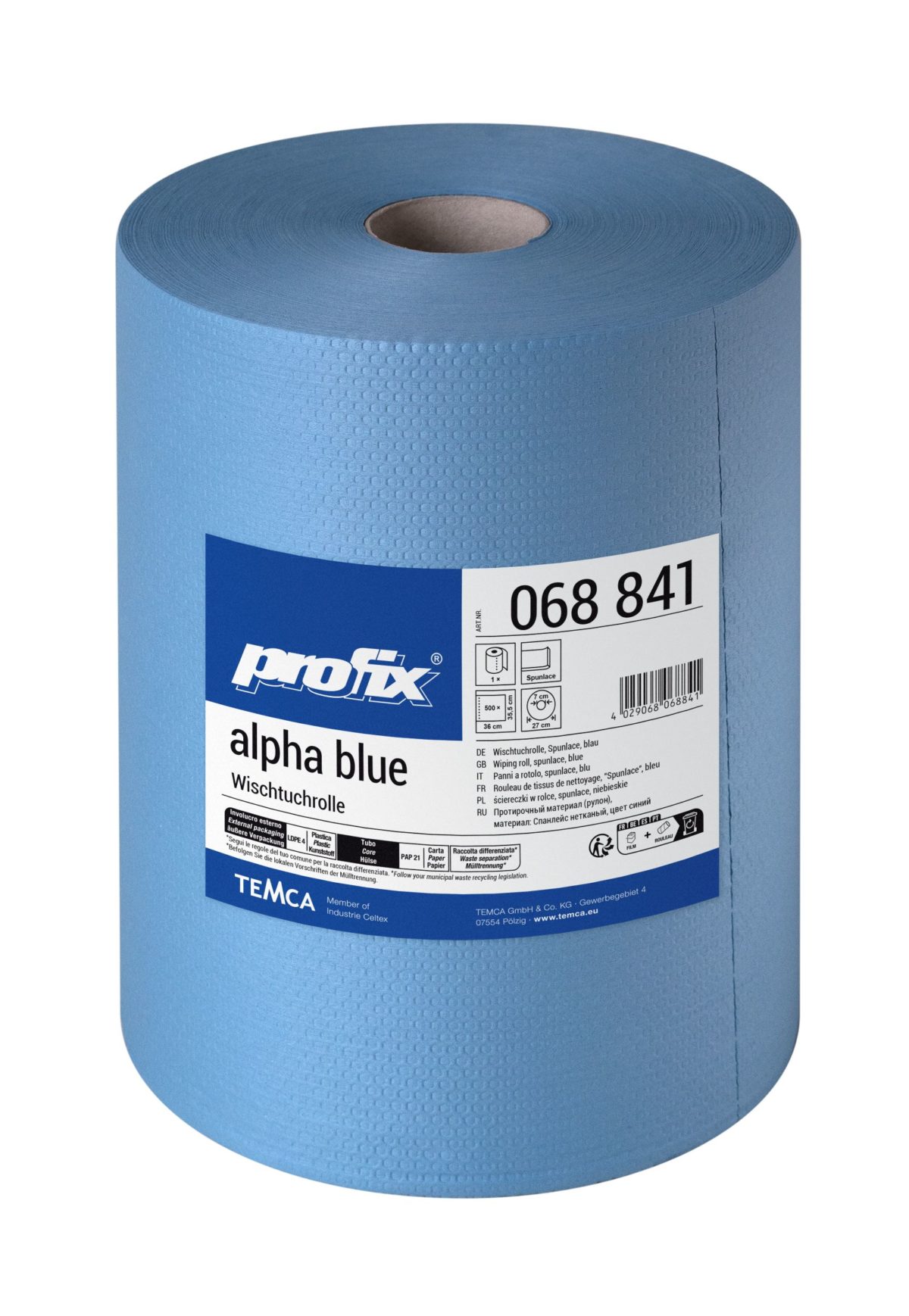 profix alpha blue - Special Wipe Roll - TEMCA GmbH & Co. KG